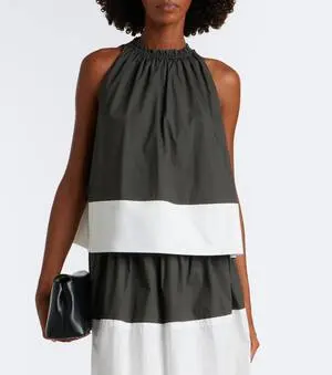 Proenza Schouler Esme' Cotton Poplin Halter Top