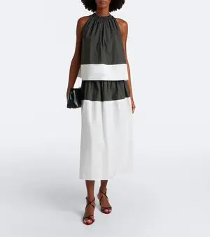 Proenza Schouler Esme' Cotton Poplin Halter Top