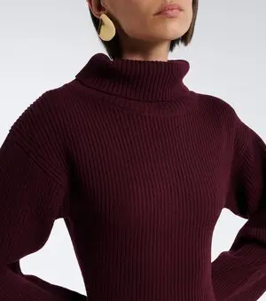 AYA MUSE Ribbed-knit Wool Minidress And Tights Set