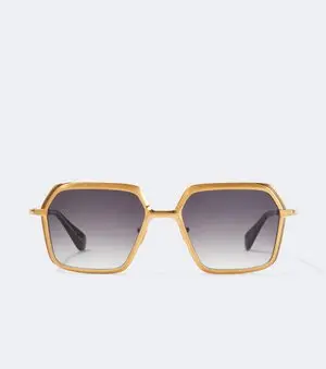 JACQUES MARIE MAGE Ugo Rectangular Sunglasses - Gold