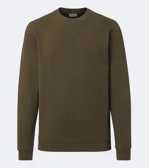 Sunspel Loopback Cotton Sweatshirt - Green