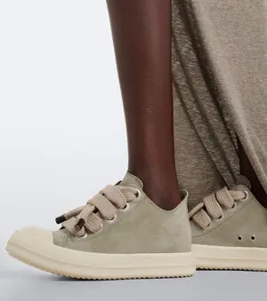 Rick Owens Jumbolace Suede Sneakers - Grey
