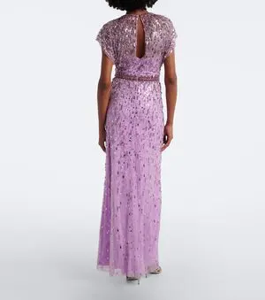 Jenny Packham Lauretta Sequined Tulle Gown