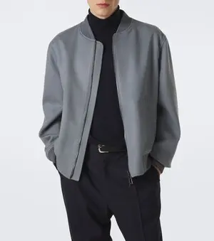 Brioni Wool And Cashmere Bomber Jacket