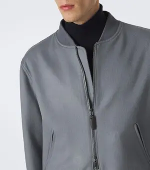 Brioni Wool And Cashmere Bomber Jacket