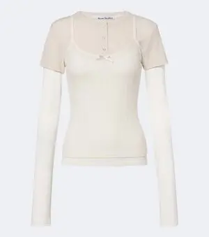 Acne Studios Layered Jersey Top - White