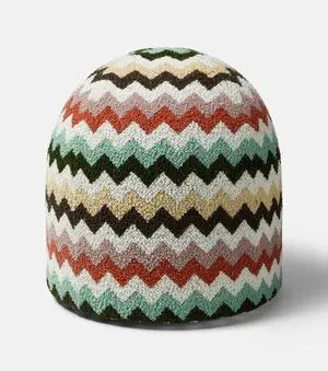 Missoni Panettone Riccio Zigzag Bouclé Pouf - Brown