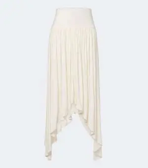 AYA MUSE Elya Asymmetric Pleated Midi Skirt
