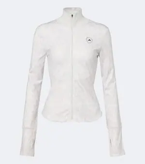 Adidas By Stella McCartney Logo Leopard-print Jacket - White