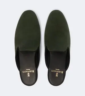 Rubinacci Suede Slippers - Green