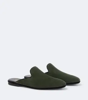 Rubinacci Rubinacci Suede Slippers Green