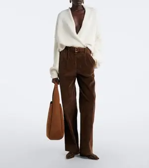 AYA MUSE Chocolate Corduroy Wide-leg Pants