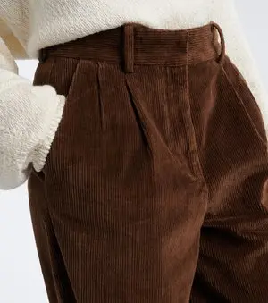 AYA MUSE Chocolate Corduroy Wide-leg Pants