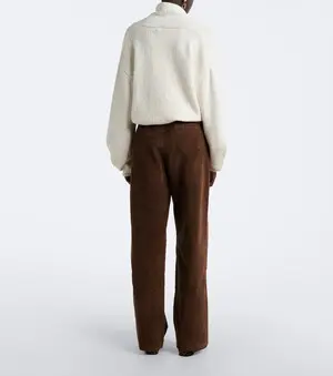 AYA MUSE Chocolate Corduroy Wide-leg Pants
