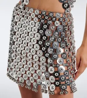 Rabanne Chainmail Embellished Miniskirt