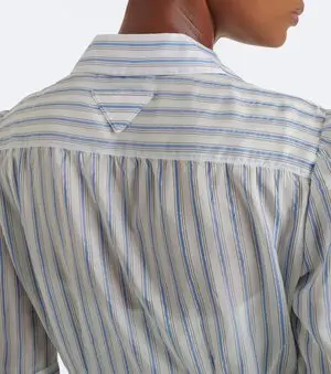 Prada Striped Bow Detail Shirt