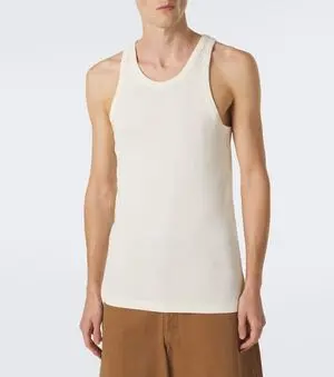 LEMAIRE Ribbed-knit Cotton Tank Top