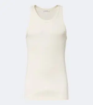 LEMAIRE Ribbed-knit Cotton Tank Top - White