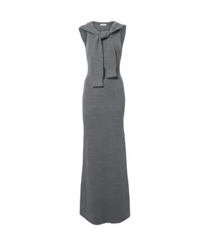 AYA MUSE Knitted Maxi Dress - Grey