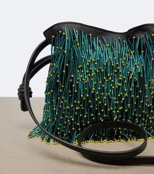 Loewe Flamenco Mimosa Mini Leather Clutch