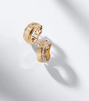 PIAGET Possession Decor Palace 18kt Rose Hoop Earrings With Diamonds
