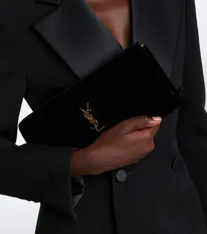 Saint Laurent Cassandre Velvet Clutch