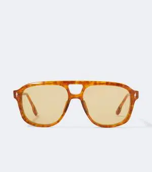 JACQUES MARIE MAGE Leonard Navigator Sunglasses - Brown