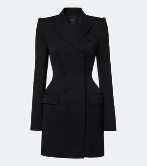 MUGLER Wool Blazer Dress - Black