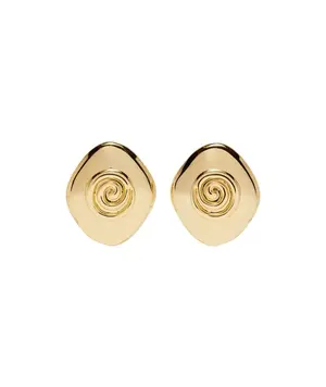 DEHANCHE Koru -plated Brass Stud Earrings - Gold