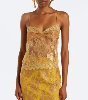 Saint Laurent Floral Lace Camisole