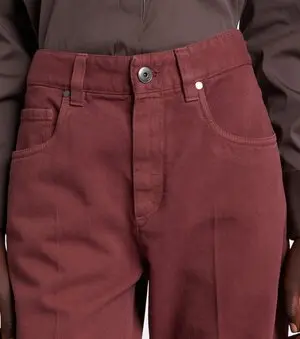 Brunello Cucinelli Monili Straight Jeans - Burgundy