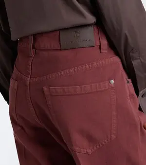 Brunello Cucinelli Monili Straight Jeans - Burgundy