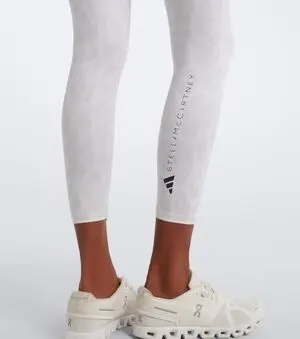 Adidas By Stella McCartney Logo Leopard-print Leggings