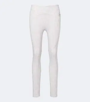 Adidas By Stella McCartney Logo Leopard-print Leggings - White