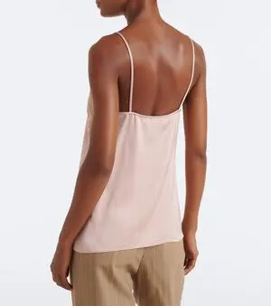 Valentino Garavani Lace-trimmed Cady Camisole