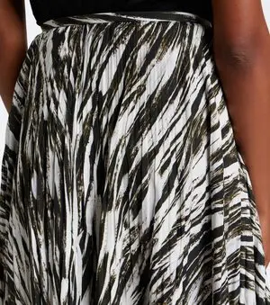 Proenza Schouler Runa Printed Pleated Midi Skirt - Multicoloured