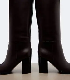 GIANVITO ROSSI Santiago Knee-high Leather Boots