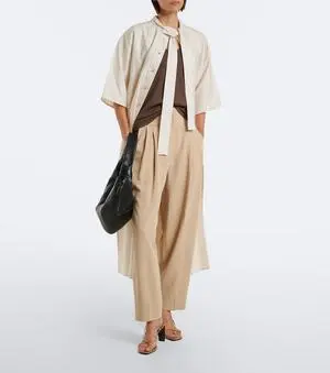 LEMAIRE Ribbed-knit Cotton Tank Top - Brown