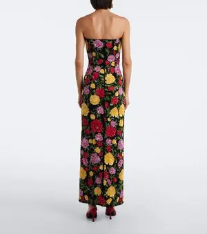 LA FUORI Maison Embellished Bustier Gown