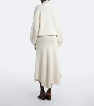 AYA MUSE Knitted Cotton Midi Skirt
