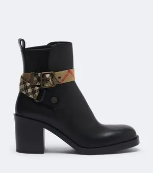 Burberry Huntley Leather Ankle Boots