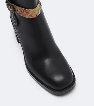 Burberry Huntley Leather Ankle Boots