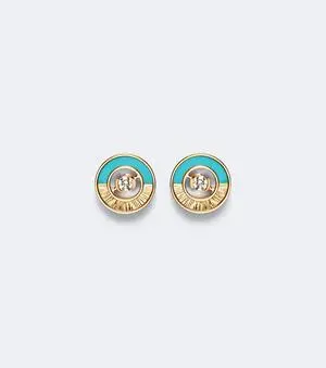 PIAGET Possession Vibrant Palace 18kt Rose Earrings With Turquoise And Diamonds - Gold