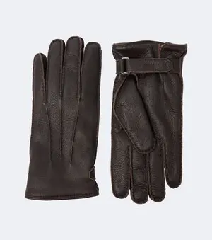Brioni Leather Gloves - Brown