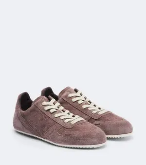 Rick Owens Minimal Suede Sneakers - Purple