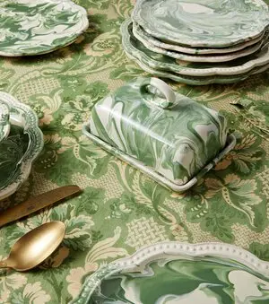 CABANA Marbled Ceramic Butter Dish
