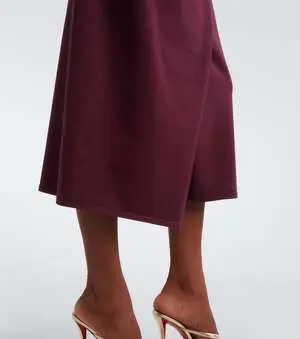 Simkhai Genne Gathered Midi Dress - Burgundy