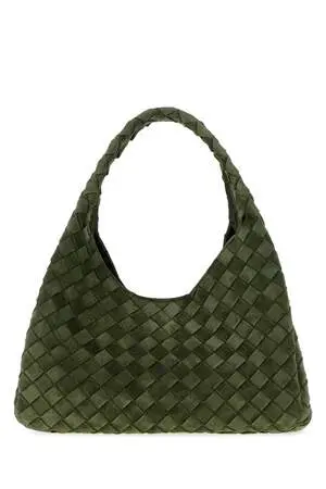 Bottega Veneta Suede Small Campana Shoulder Bag - Green