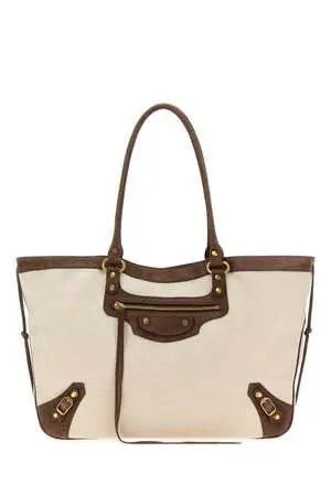 Balenciaga Sand Canvas Le City Shopping Bag - Brown