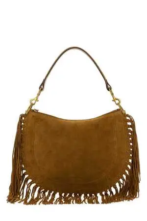 Isabel Marant Étoile Suede Oskan Shoulder Bag With Fringe Detail - Brown